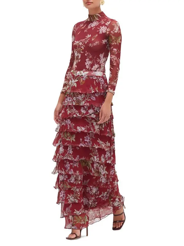 PatBO Delicata Floral Mesh Bodysuit