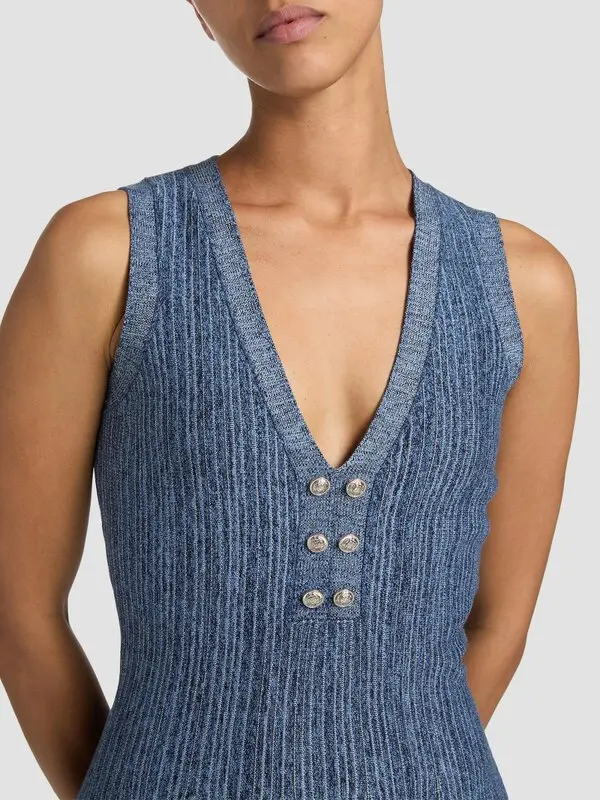 MILLY Shelby Pinstriped Knit Fit & Flare Minidress