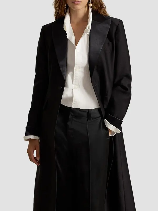 Polo Ralph Lauren Wool-silk-crepe Longline Sport Coat