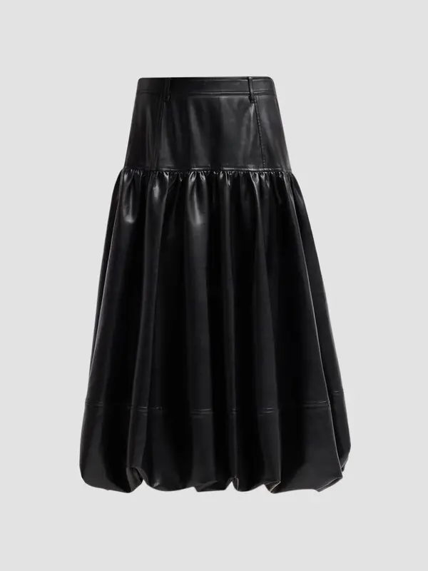 Cinq À Sept Eleanor Vegan Leather Midi Skirt