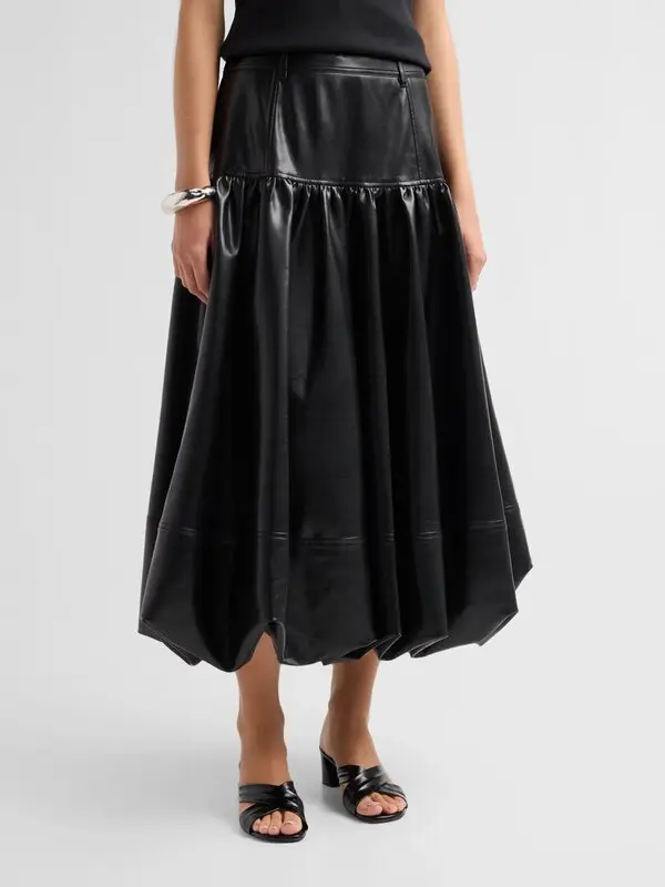 Cinq À Sept Eleanor Vegan Leather Midi Skirt