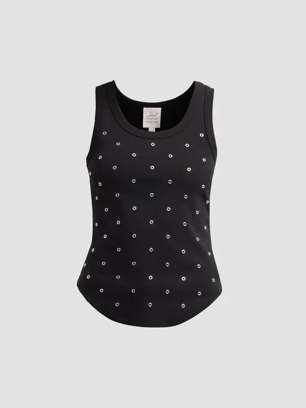 Cinq À Sept Quenta Grommet Tank - Black