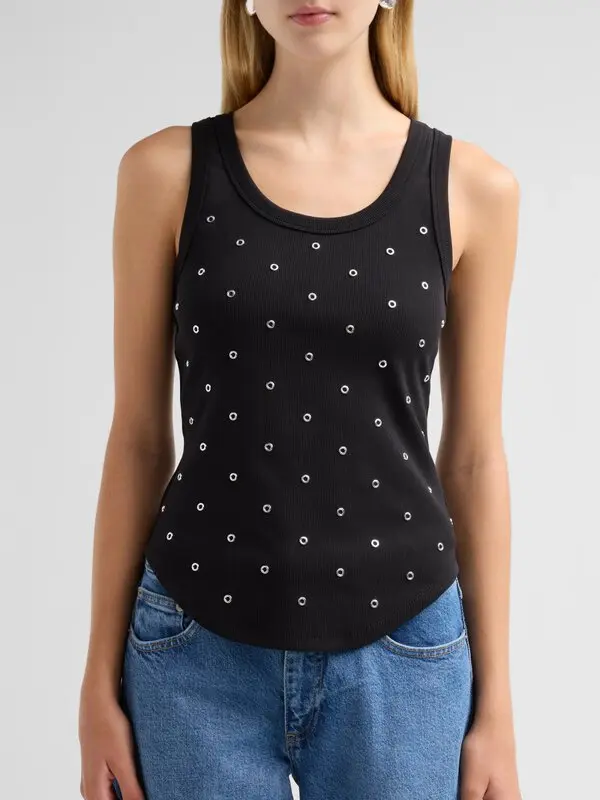 Cinq À Sept Quenta Grommet Tank - Black