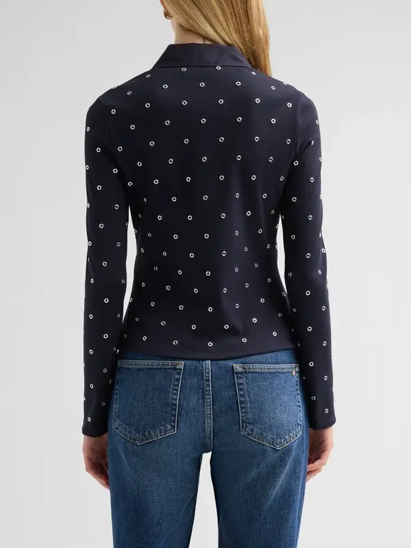 Cinq À Sept Jensyn Grommet Knit Shirt