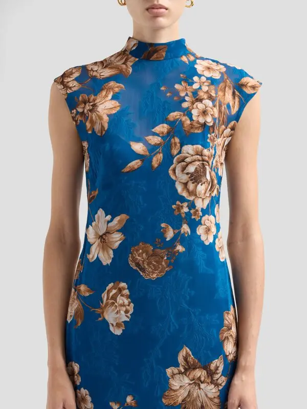 Hemant & Nandita Floral Sheath Midi Dress