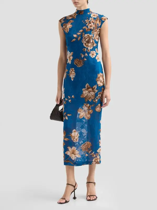 Hemant & Nandita Floral Sheath Midi Dress