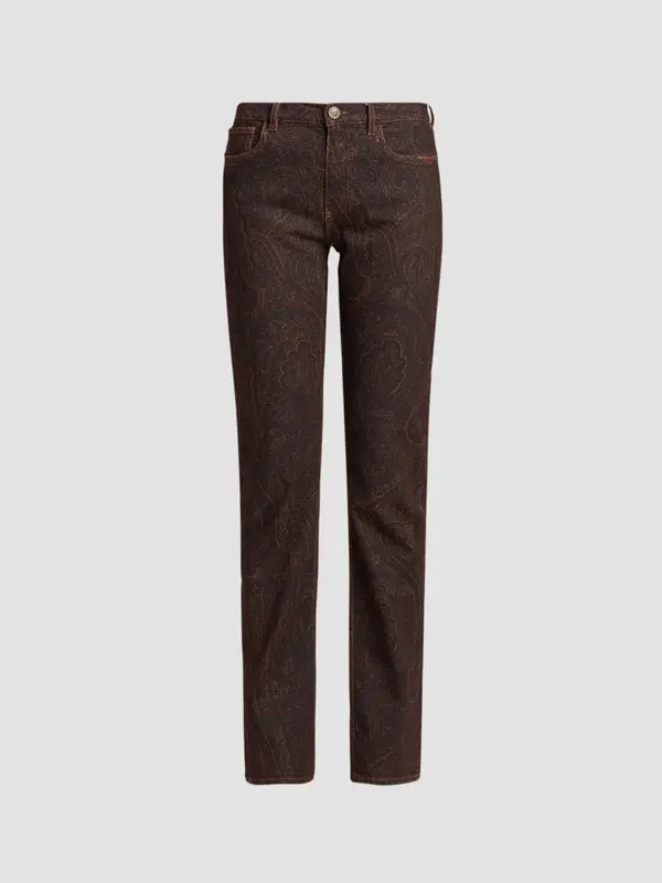 Etro Paisley Mid-rise Slim Jeans