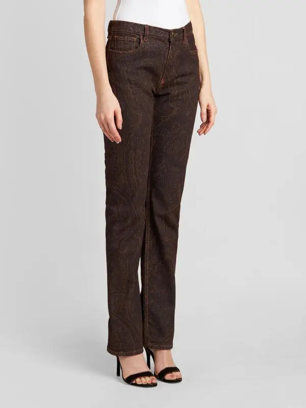 Etro Paisley Mid-rise Slim Jeans