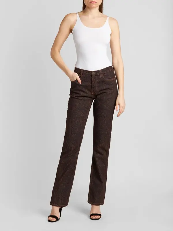 Etro Paisley Mid-rise Slim Jeans