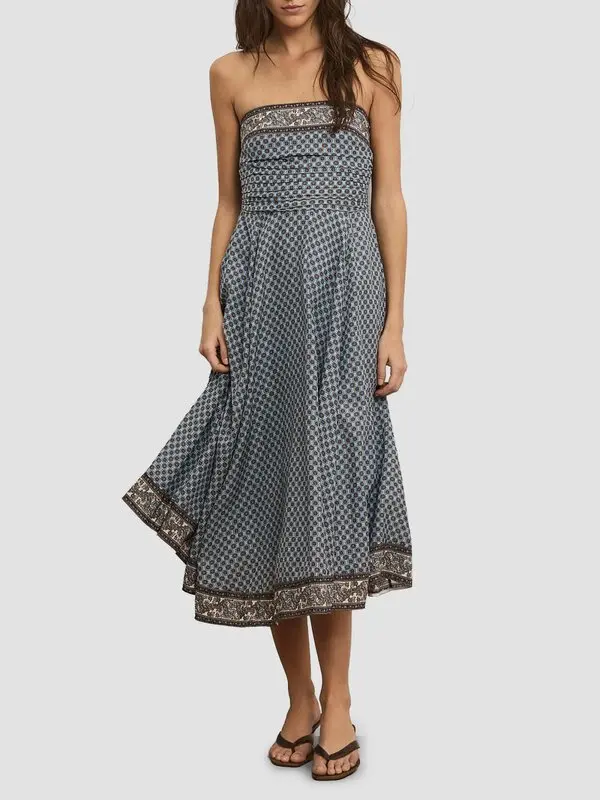 Veronica Beard Lana Printed A-line Midi-dress