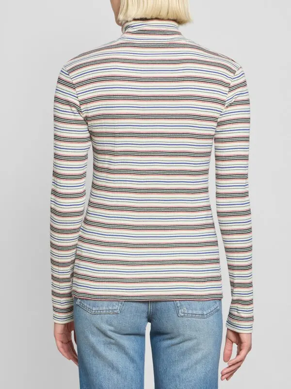 Dries Van Noten Hetala Striped Turtleneck Cotton-blend Top