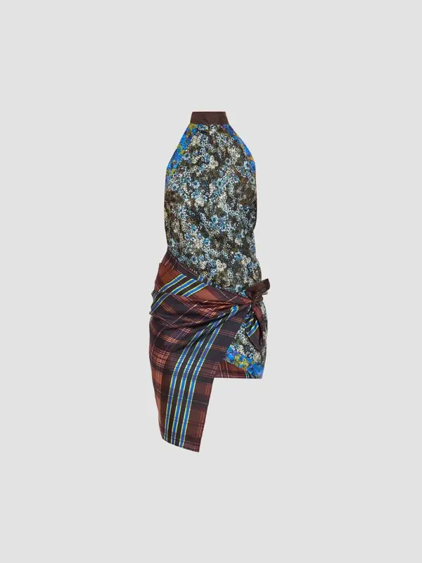 Dries Van Noten Carfy Printed Silk Halter Top - Dessin