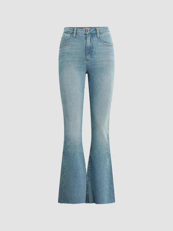 FAVORITE DAUGHTER The Valentina Stretch-cotton Flared-leg High-rise Jeans