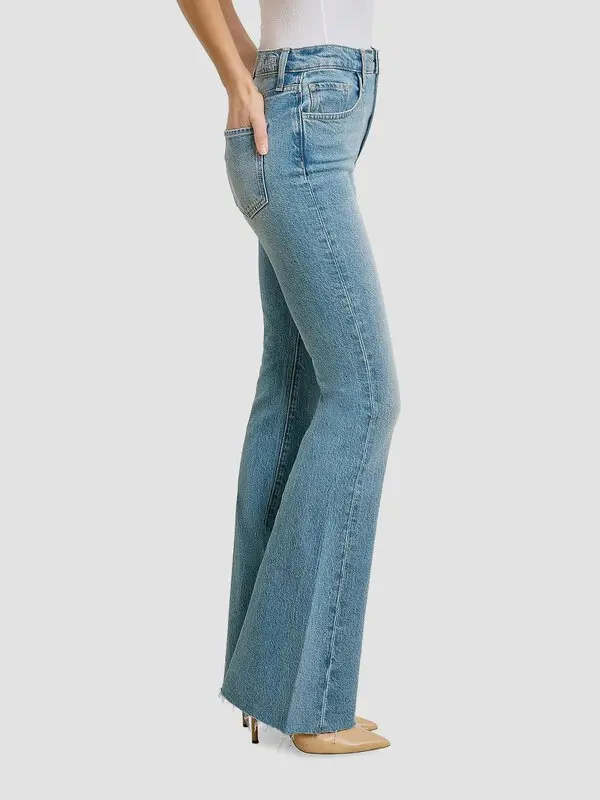 FAVORITE DAUGHTER The Valentina Stretch-cotton Flared-leg High-rise Jeans