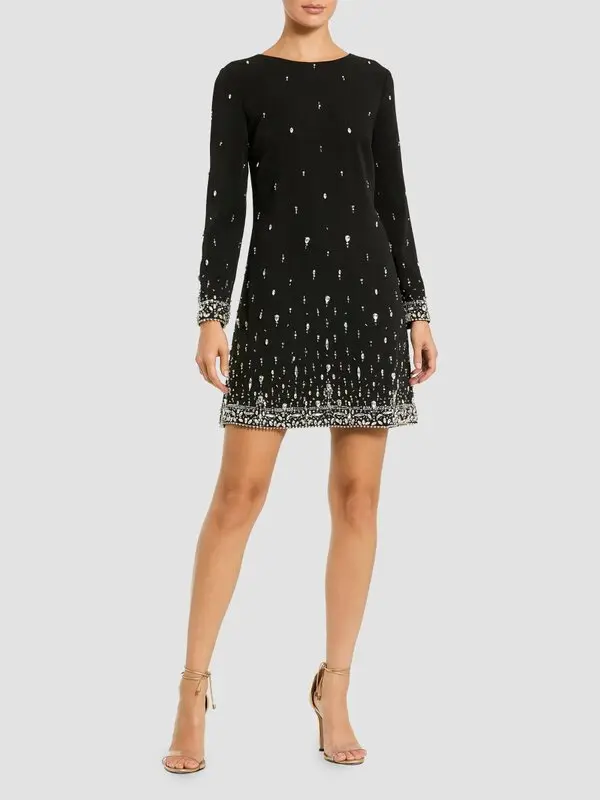 Mac Duggal Embellished Crêpe Mini Dress