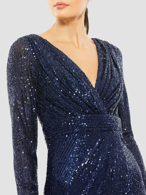 Mac Duggal Sequined Knee-length Dress