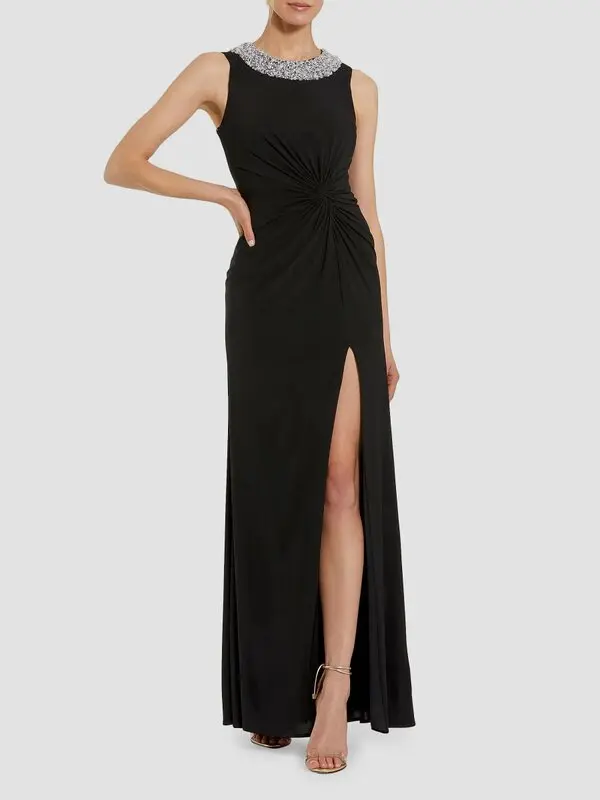 Mac Duggal Ieena Beaded Twist Gown