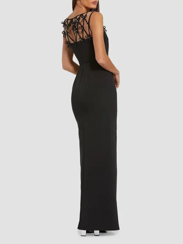 Mac Duggal Ieena 1 Bow-detailed Crêpe Gown
