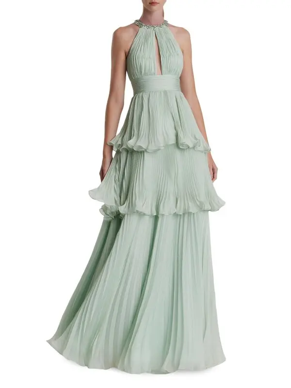 Mac Duggal Prom Chiffon Tiered Gown