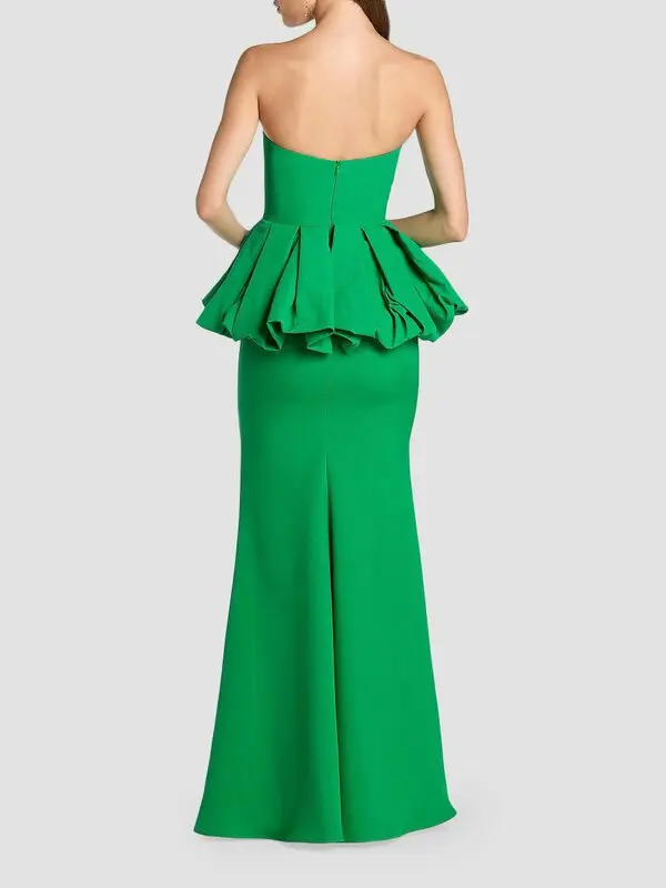 Mac Duggal Crêpe Strapless Trumpet Gown