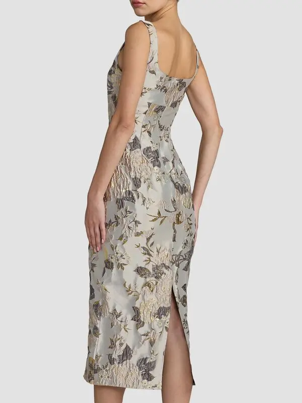 Mac Duggal Floral Brocade Sheath Cocktail Dress