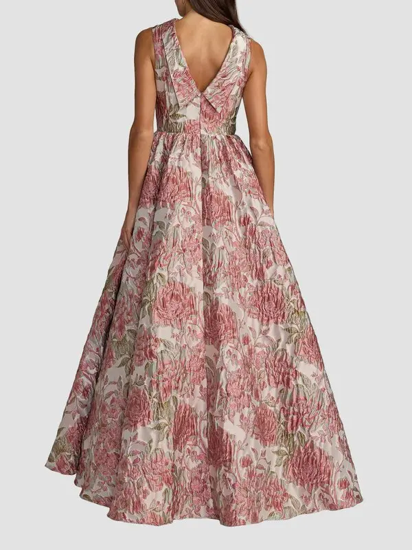 Mac Duggal Floral Brocade Gown