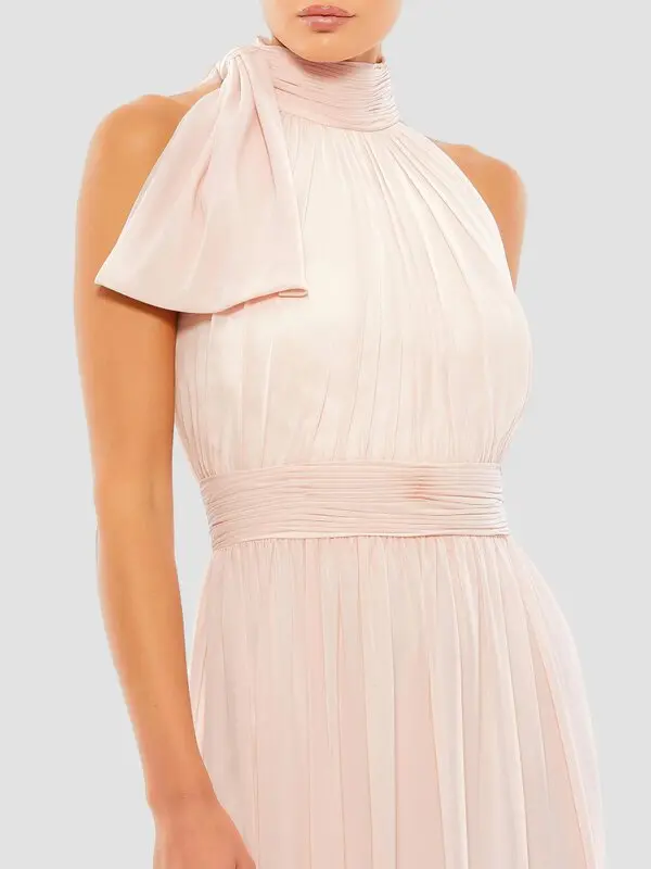 Mac Duggal Petite Ieena 1 Ruched Chiffon A-line Gown
