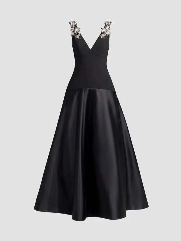 Mac Duggal Embellished Crepe & Satin Ball Gown