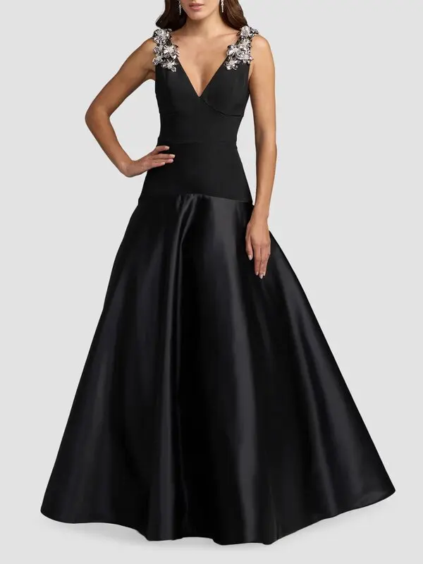 Mac Duggal Embellished Crepe & Satin Ball Gown