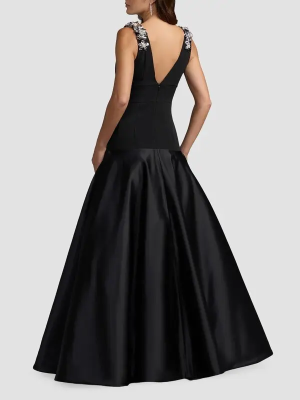 Mac Duggal Embellished Crepe & Satin Ball Gown