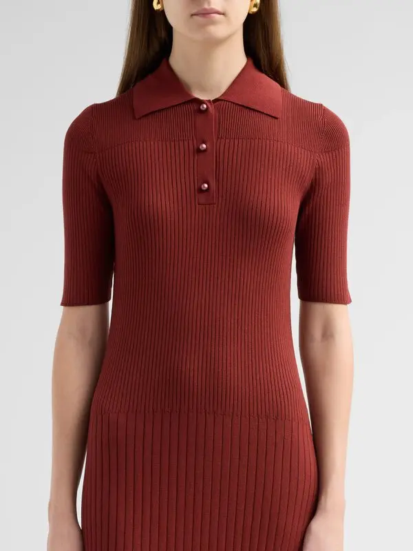 Prabal Gurung Rib-knit Midi Dress