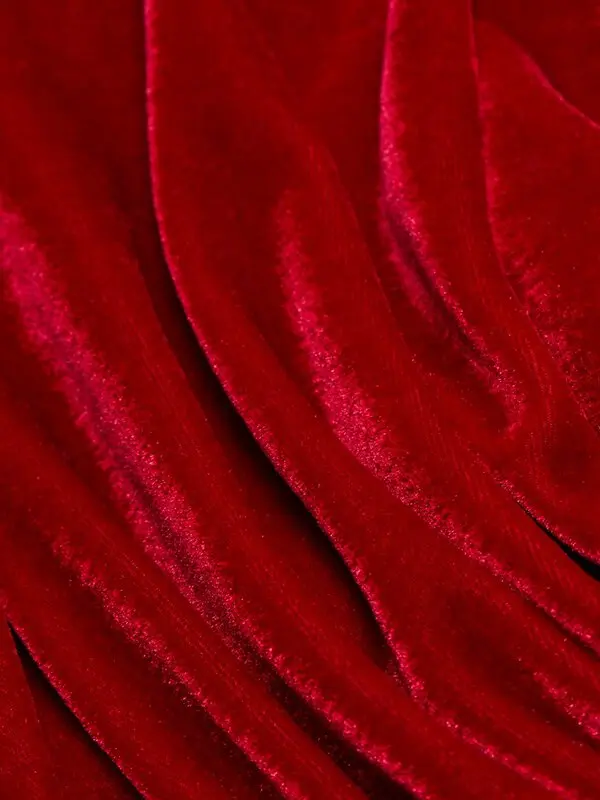 Bcbgmaxazria Ruffled Velvet Strapless Minidress