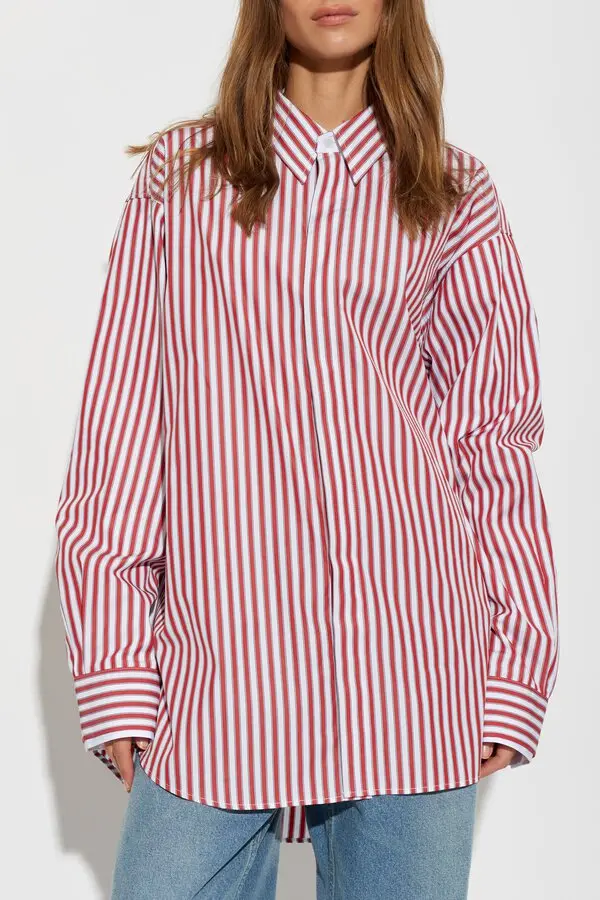 AMI Paris Oversized Striped Cotton Shirt