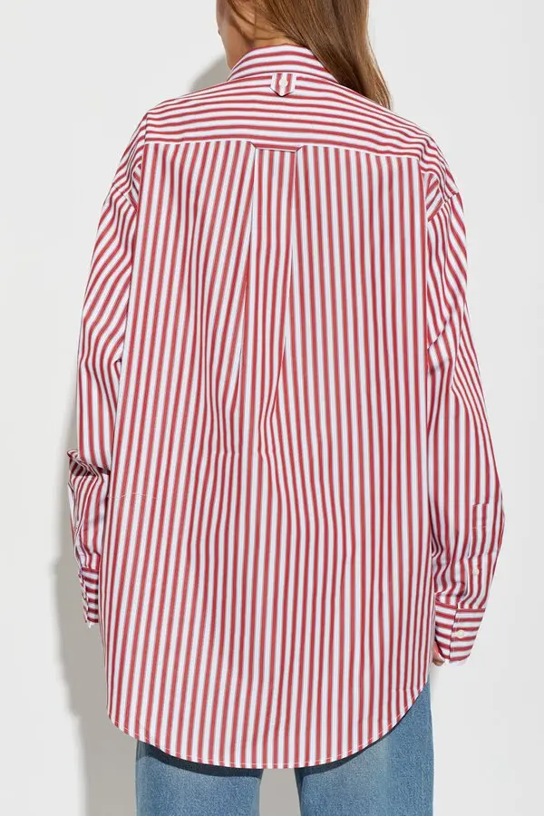 AMI Paris Oversized Striped Cotton Shirt