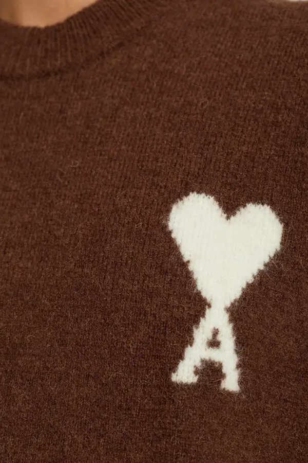 AMI Paris Wool Sweater With Logo