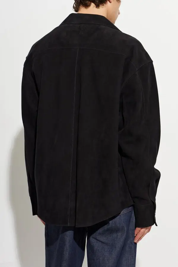AMI Paris Suede Shirt With Long Sleeves