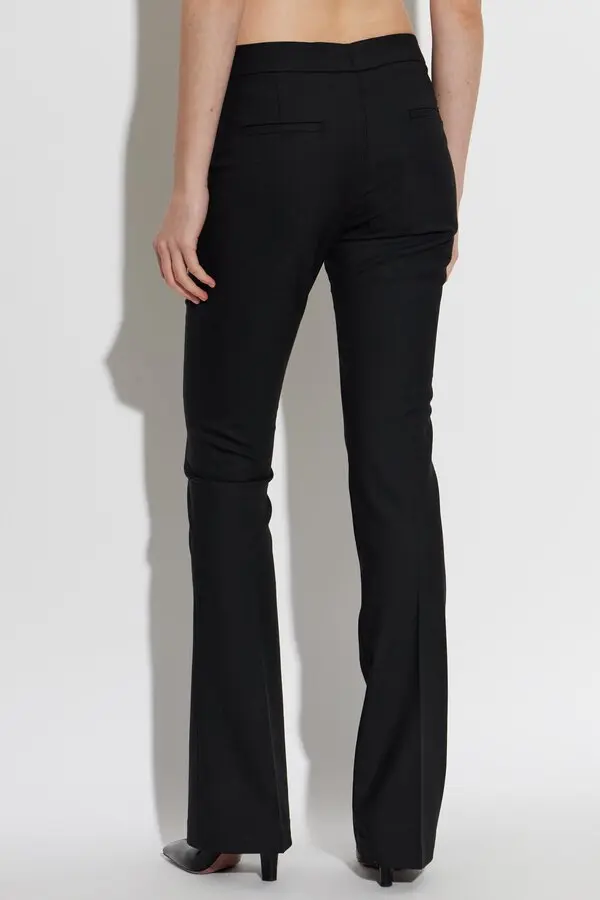 Blumarine Trousers With Pressed Creases And Flared Legs