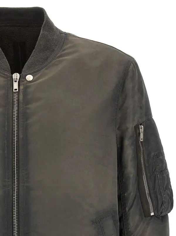 Rick Owens Classic Flight' Bomber Jacket - Gray