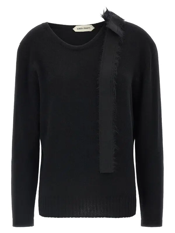 Alberta Ferretti Bow Sweater - Black