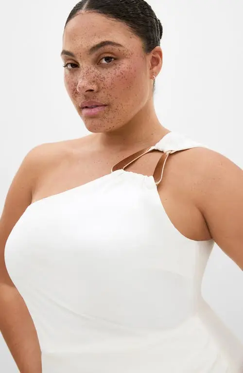 City Chic Jayne One-shoulder Dress - Ivory
