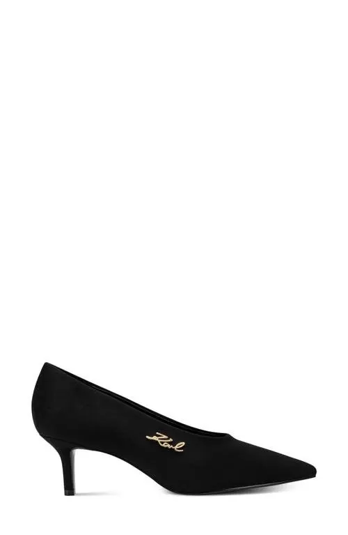 Karl Lagerfeld Paris Lazuli Pointed Toe Pump - Black