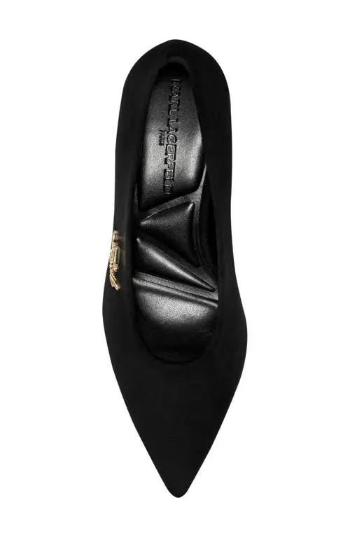 Karl Lagerfeld Paris Lazuli Pointed Toe Pump - Black