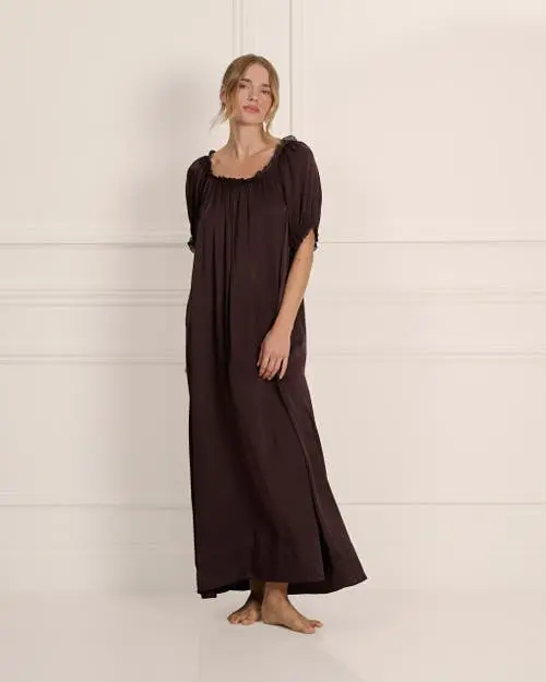IF ONLY IF Ophelia Nightgown - Chocolate