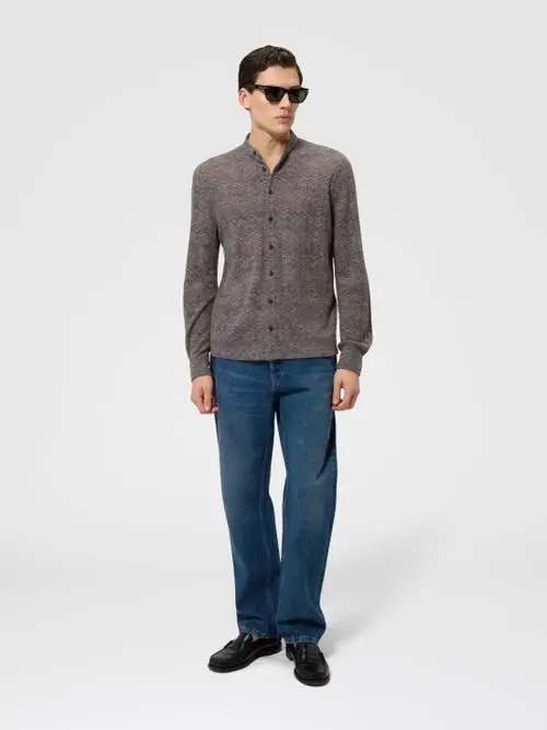 Missoni Cashmere And Viscose Shirt With Band Collar
