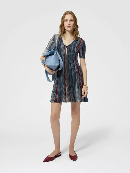 Missoni Short-sleeve Striped Mini Dress