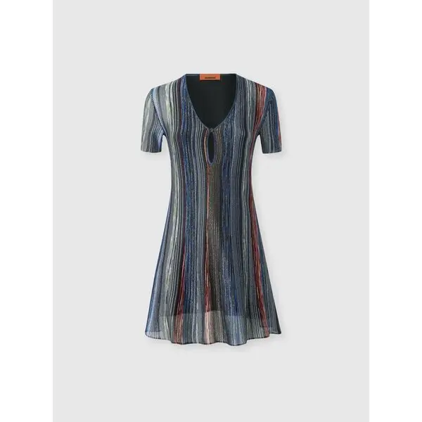 Missoni Short-sleeve Striped Mini Dress - Multicoloured