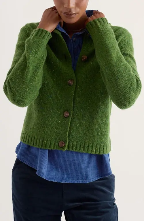 SEASALT CORNWALL Dawson Pick Merino Wool Blend Cardigan - Grassland