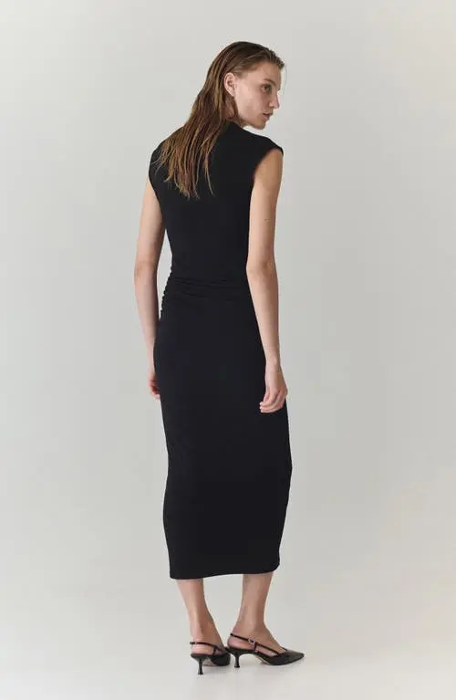 Mango Drape Bodice Midi Dress