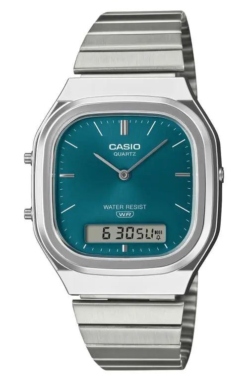Casio Vintage Ana-digi Stainless Steel Bracelet Watch