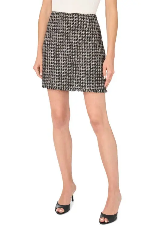 CECE DUPRAZ Gold Flecked Tweed Miniskirt - Rich Black